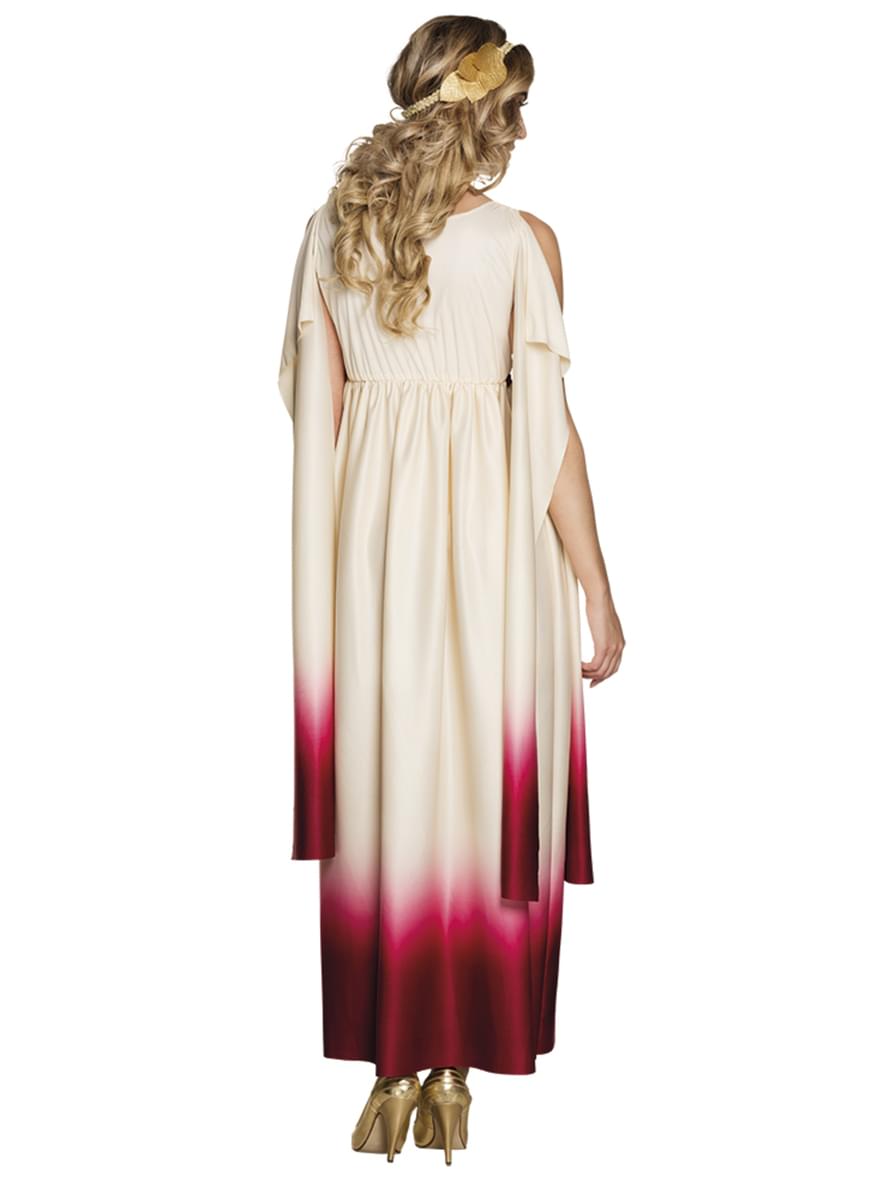 White and pink Greek goddess costume for women | Funidelia
