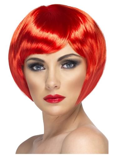 Red Bob Cut Wig. Express delivery | Funidelia