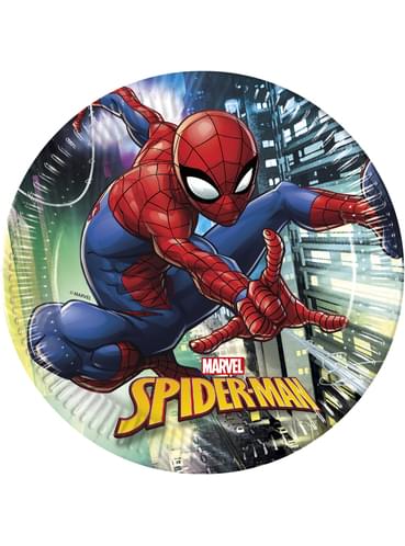 8 big Spiderman plates (23 cm). Express delivery | Funidelia