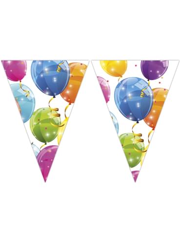 Sparkling Balloons triangle garland. Express delivery | Funidelia