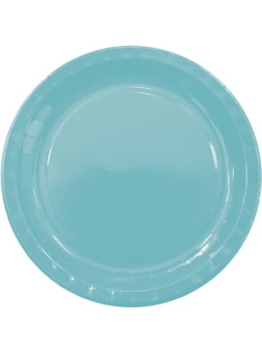 8 platos azul claro 23cm - Línea Colores Básicos | Funidelia