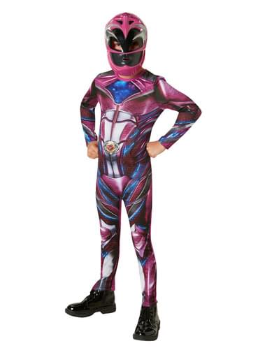 Costum Power Ranger Roz pentru fată - Power Rangers Movie. Livrare ...