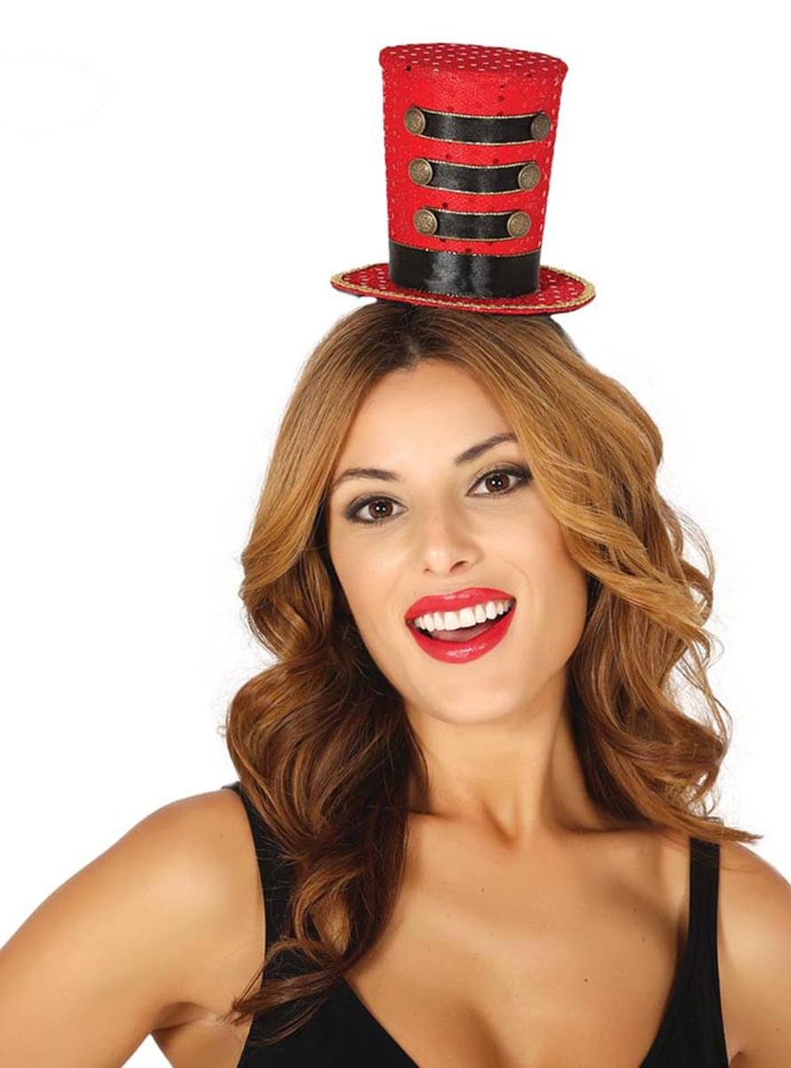 Small rød majorett hatt til dame. Levering neste dag | Funidelia