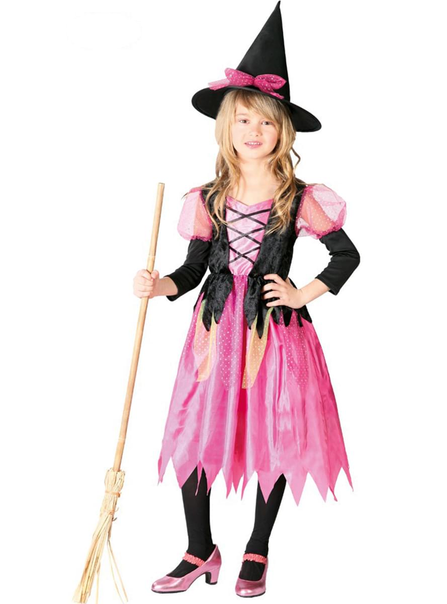 Pink witch costume for girls | Funidelia