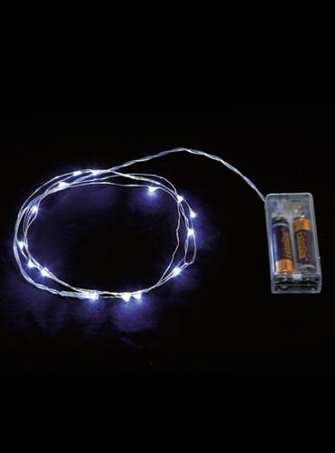 20 LED White Wire Micro Lights - White | Funidelia