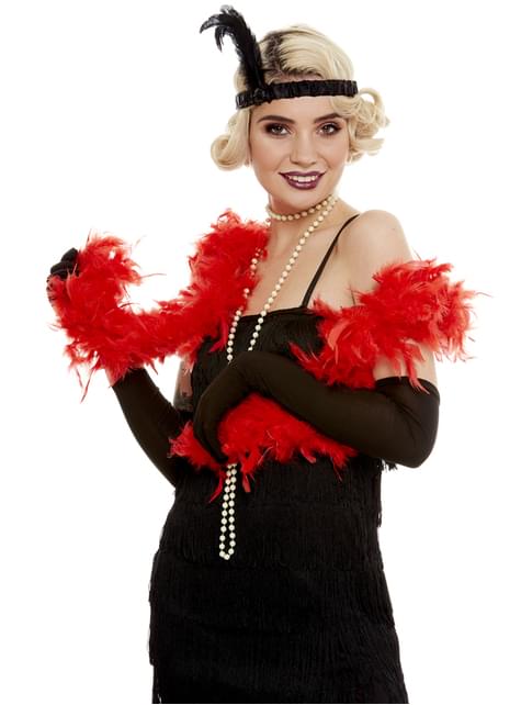 Red Boa Deluxe Burlesque Showgirl Red Feather Boa Feather Boa Red