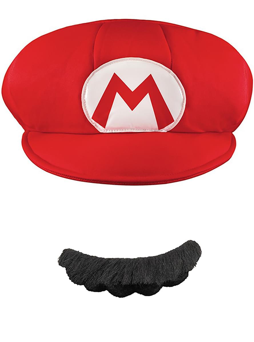 Mario Hat & Moustache Kid Adult: buy online at Funidelia.