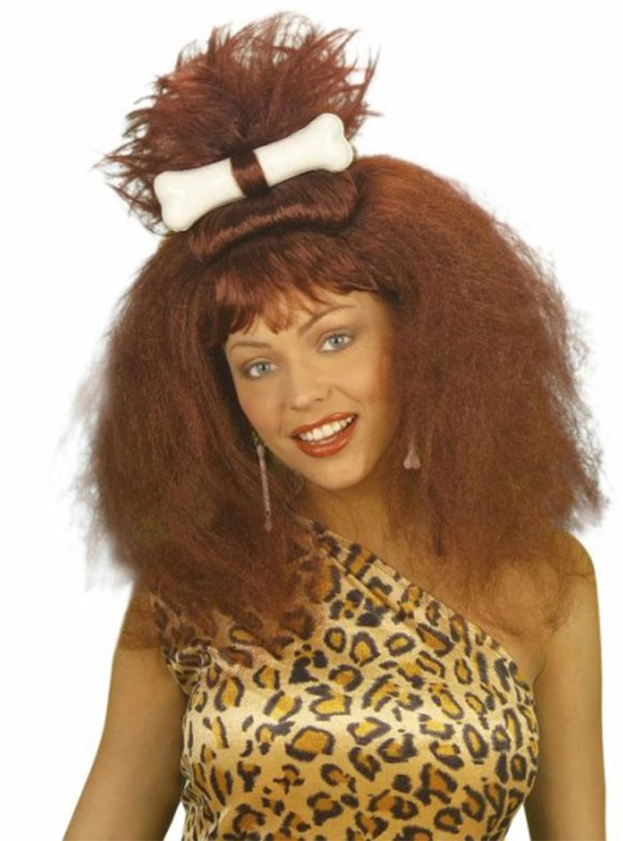 Caveman wig with bone | Funidelia