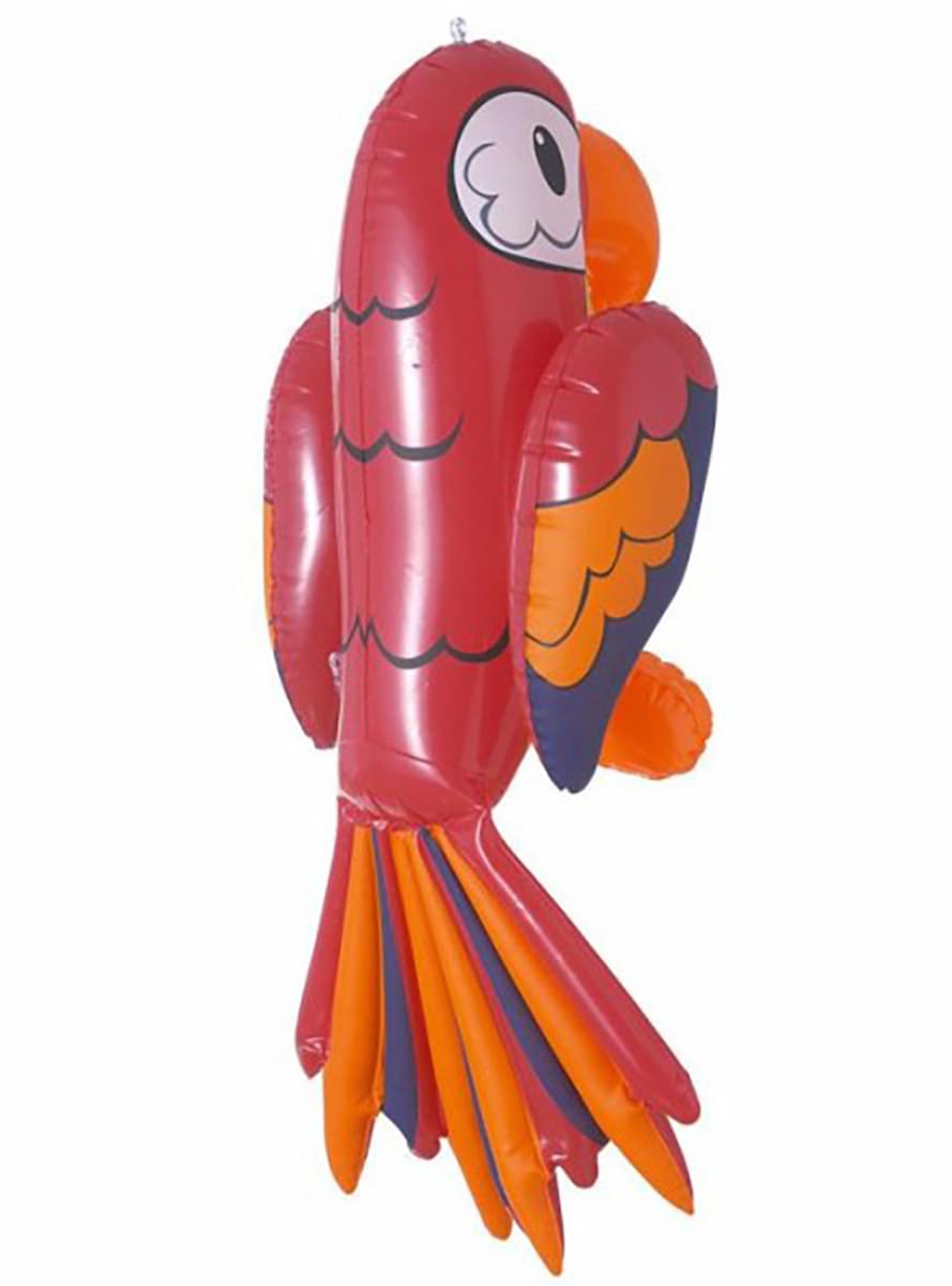 Red inflatable parrot | Funidelia