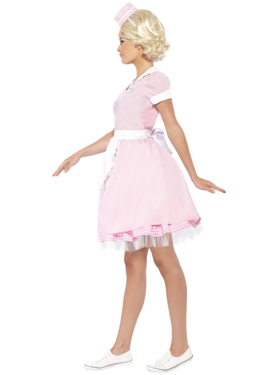 Womens Retro Waitress Costume | Funidelia