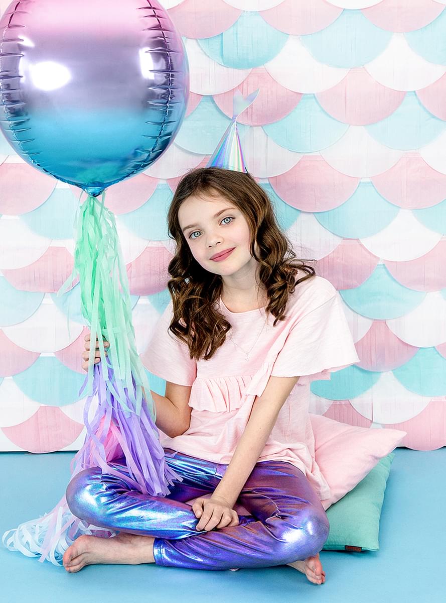 Mermaid Tail Iridescent Party Hats - Iridescent Mermaid - 6 count for ...