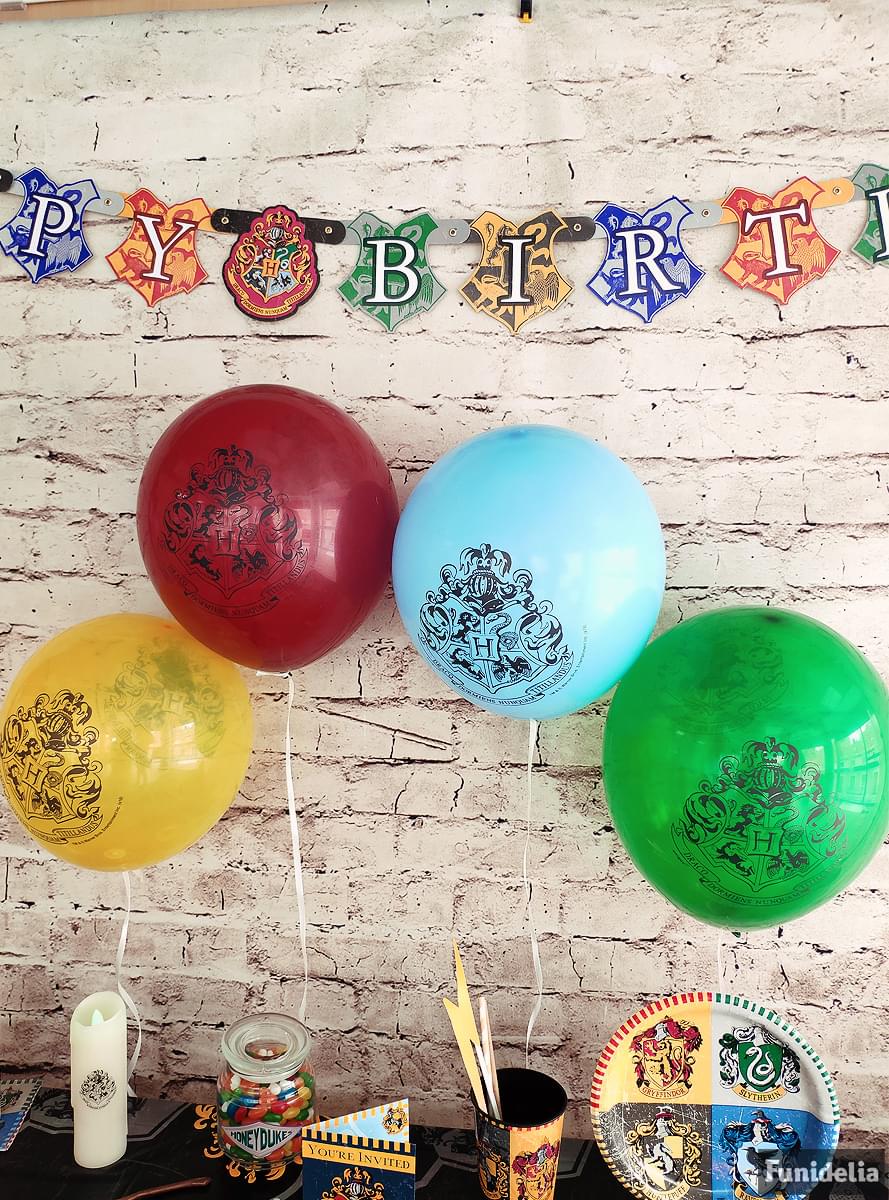 8 globos variados Harry Potter 30cm - Hogwarts Houses | Funidelia