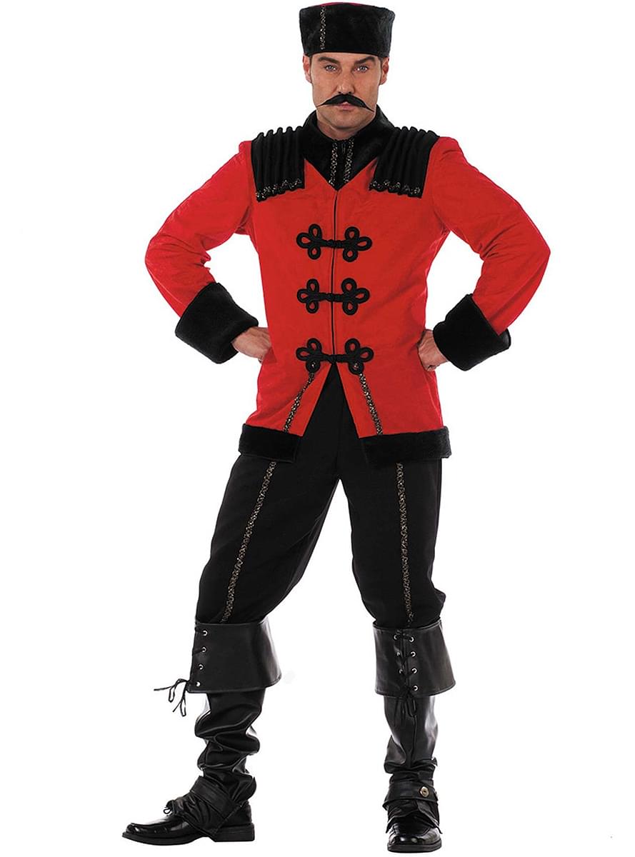Deluxe red cossack costume for men | Funidelia