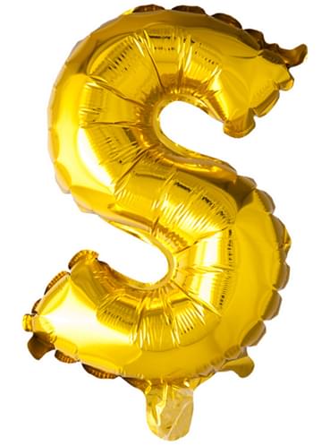 Gold Letter S Balloon 102 cm | Funidelia