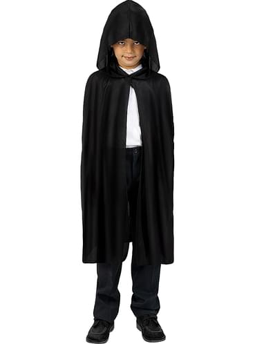 Capa preta larga infantil . Entrega 24h | Funidelia