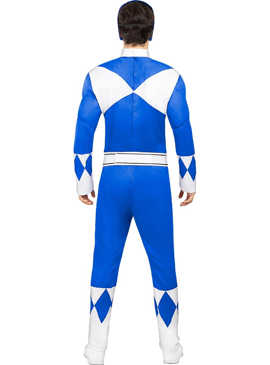 Disfraz de Power Ranger Azul para adulto | Funidelia
