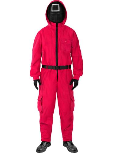 Squid Game Kostume og Maske med Firkant Symbol - Officiel Netflix. Det ...