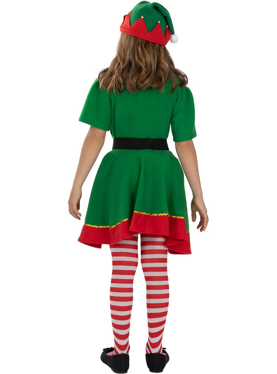 Disfraz de elfa navideña para niña | Funidelia