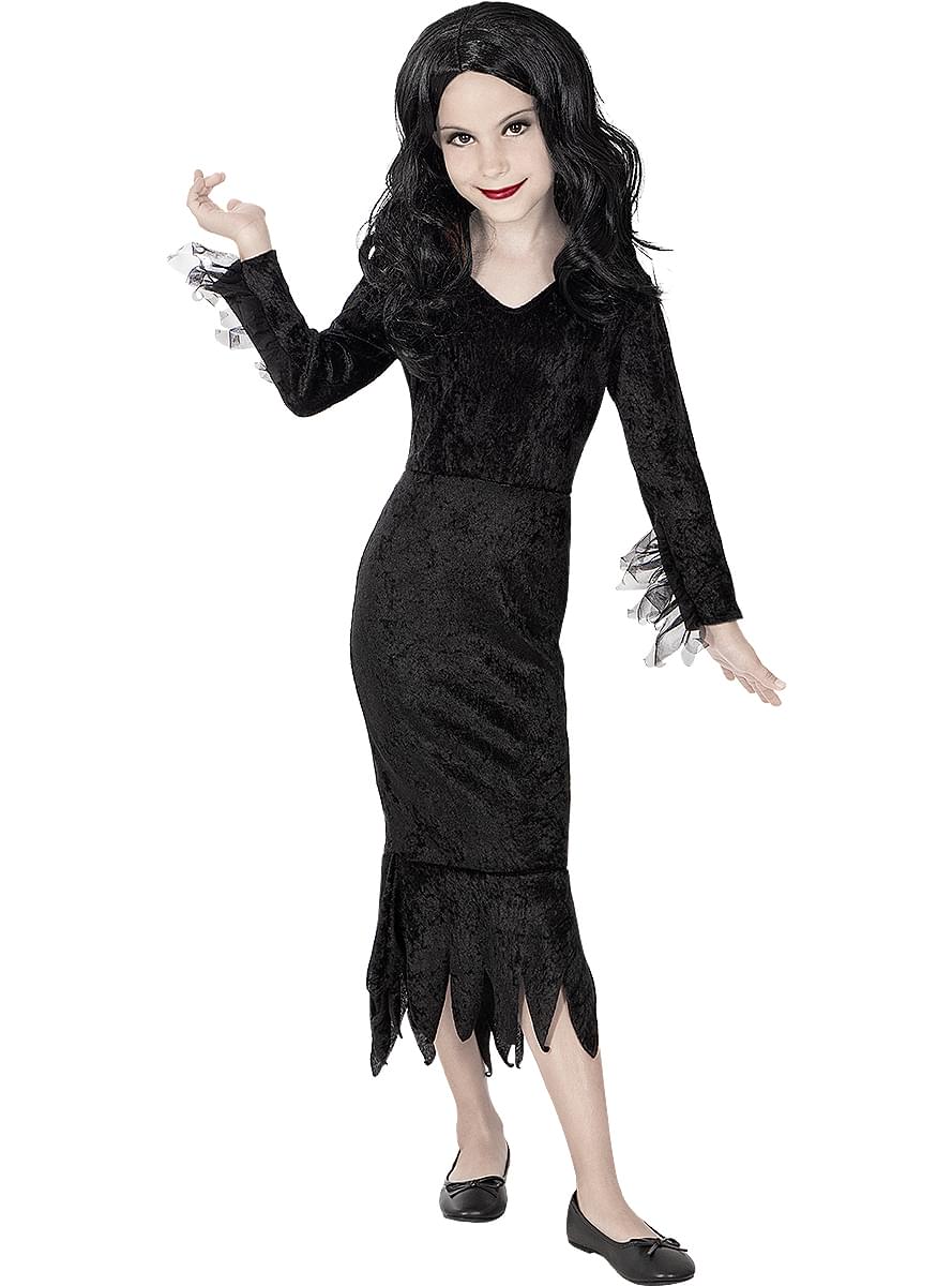 Disfraz de Morticia Addams para niña - La Familia Addams | Funidelia