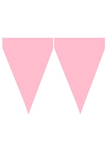 1 guirnalda de banderines color rosa palo - Colores lisos | Funidelia