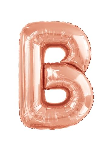 Балон с буква B в розово злато (86 см). Експресна доставка | Funidelia