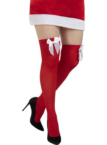 Bas rouges avec nœud | Funidelia