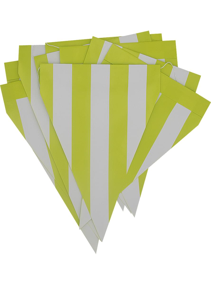 1 guirnalda de banderines color verde lima - Colores lisos | Funidelia