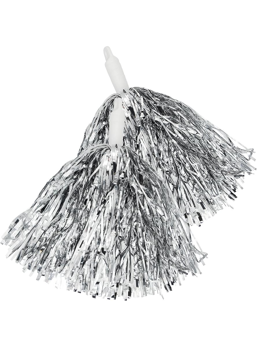 Silver Pom-Poms | Funidelia