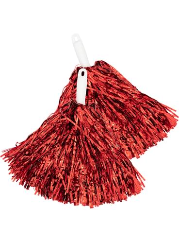 Red metallic pompons | Funidelia