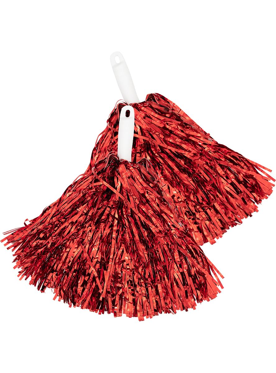 Pompones rojo metálico | Funidelia