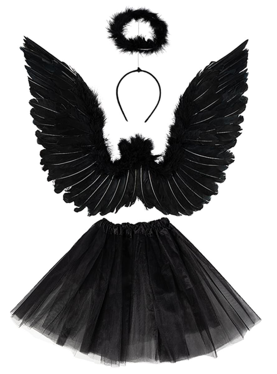 Black Fallen Angel Set | Funidelia