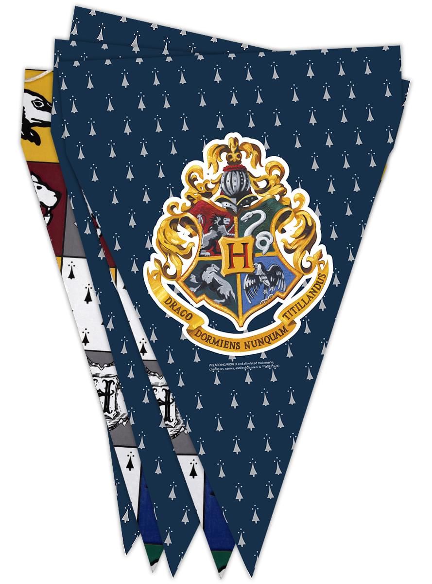 Guirnalda de banderines de Harry Potter - Hogwarts Houses | Funidelia