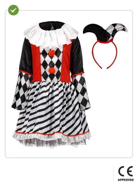 Harlekijn kostuum voor meisjes. Volgende dag geleverd | Funidelia