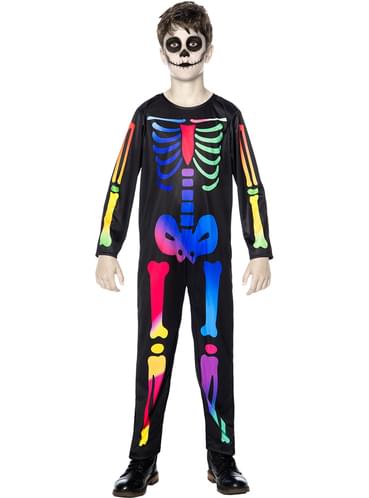 Costum de schelet colorat pentru copii. Cei mai distractivi | Funidelia