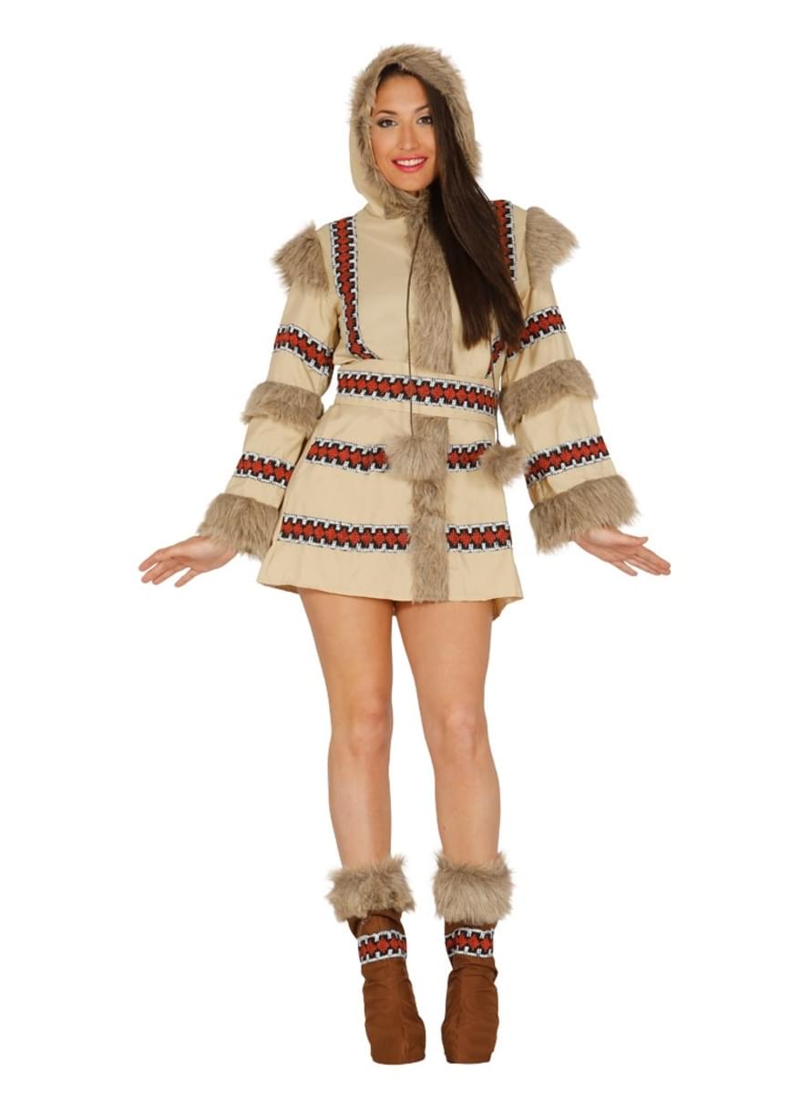 Costume Da Eschimese Marrone Per Donna Consegna Express Funidelia