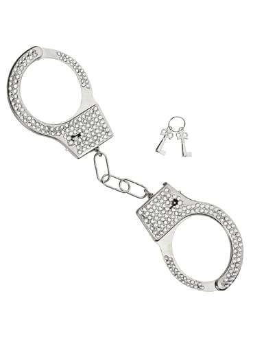 Adults sparkling crystal handcuffs | Funidelia