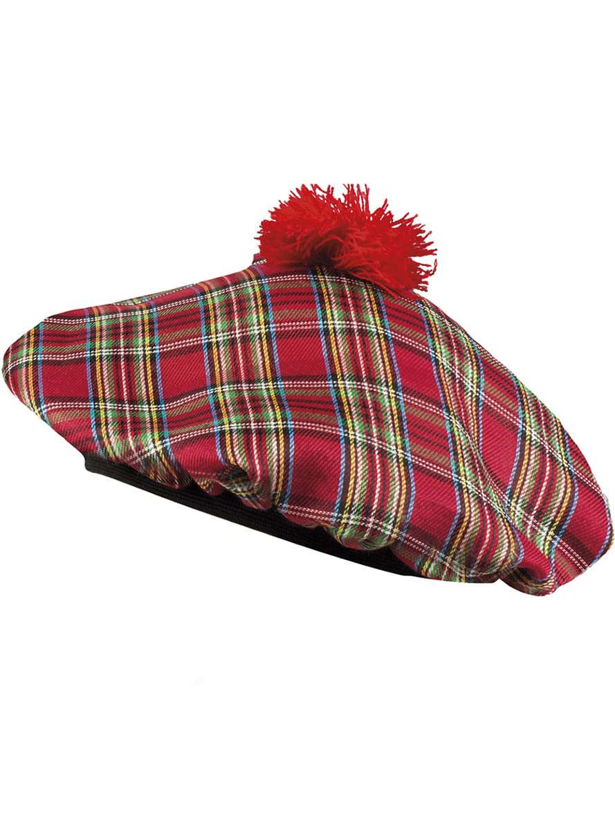 Red Scottish hat for adults | Funidelia